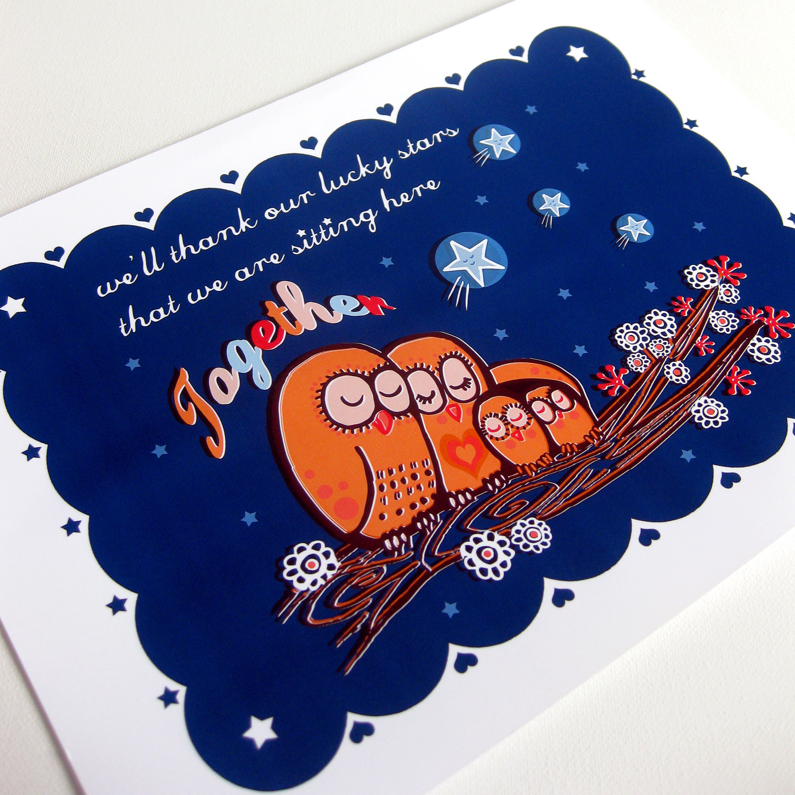 'lucky Stars' A4 Unframed Print on Luulla