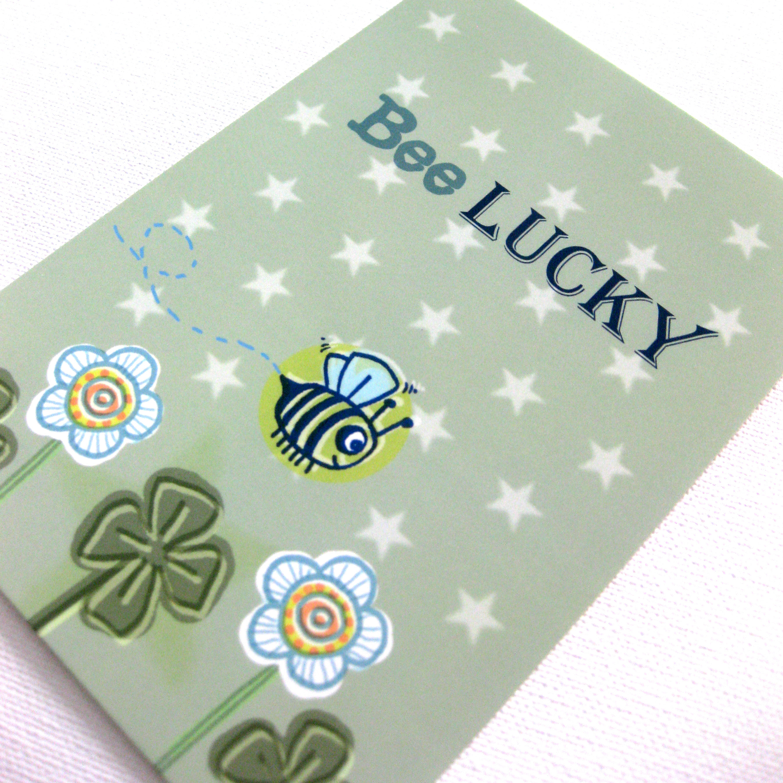 Pack Of 3 A6 Postcard Prints 'bee Happy', 'bee Lucky', 'bee Loved' on ...